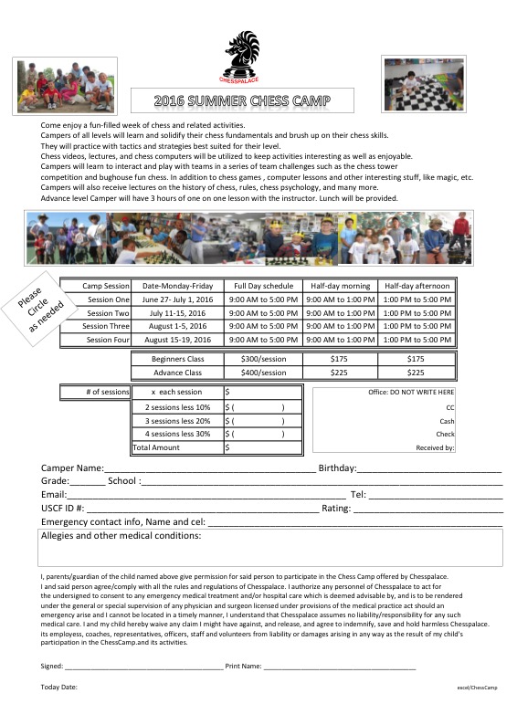 Summer camp – ChessPalace